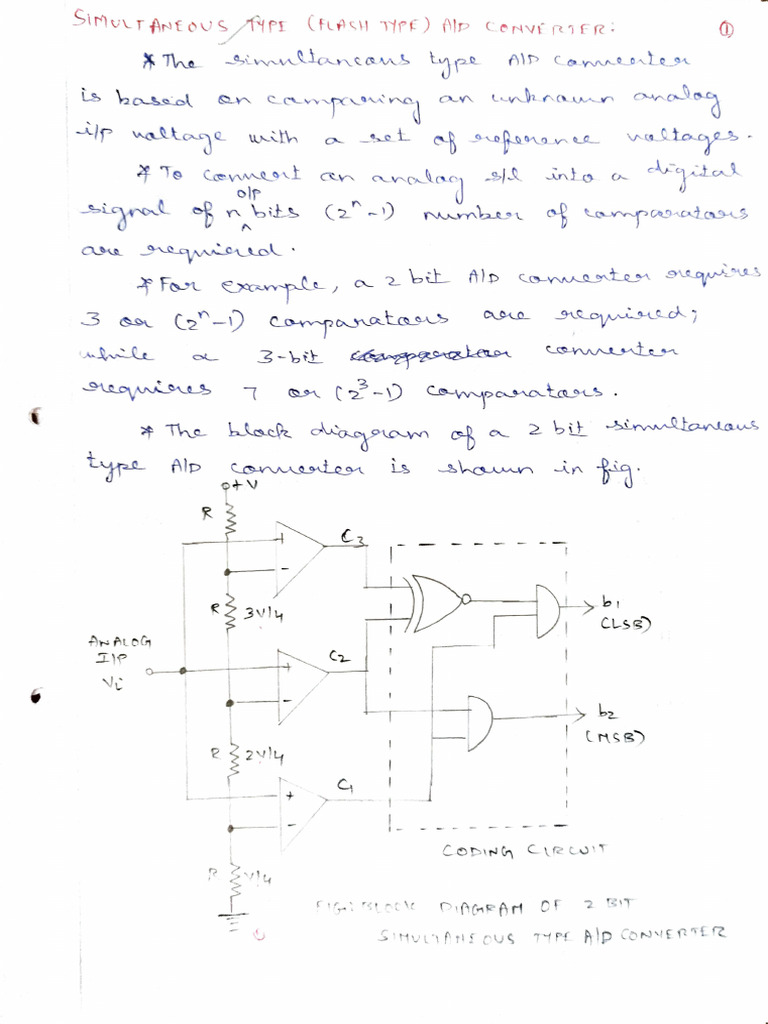 Simultaneous flash type and dual slope ADC | PDF