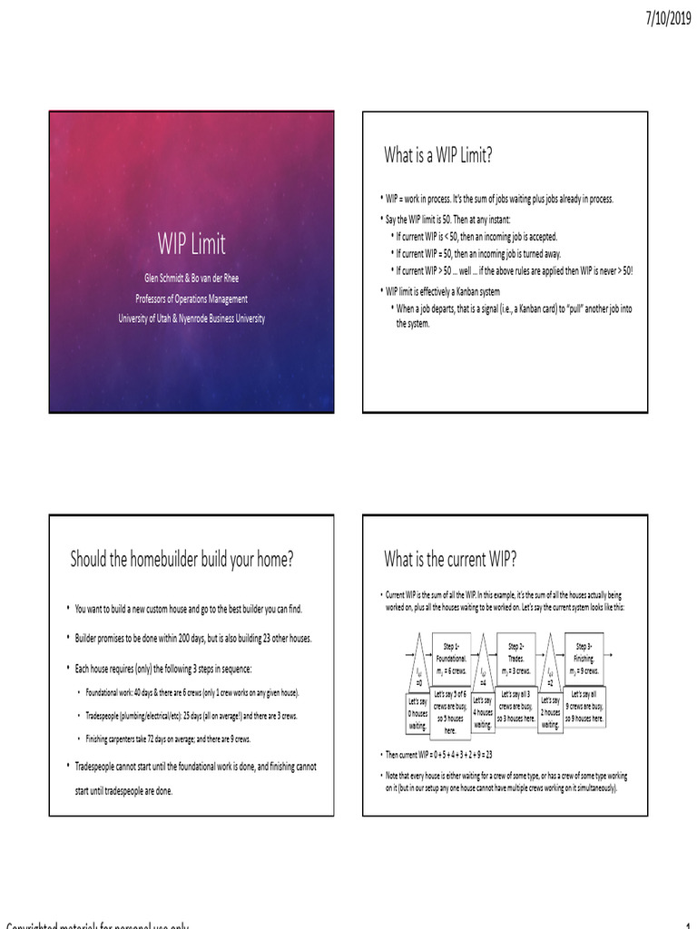 WIP Limit Handout | PDF | Applied Mathematics
