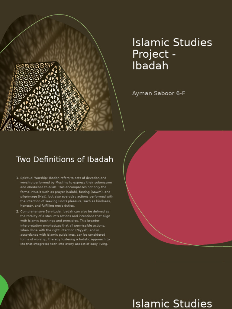 Islamic Studies Project - Alrowad | PDF