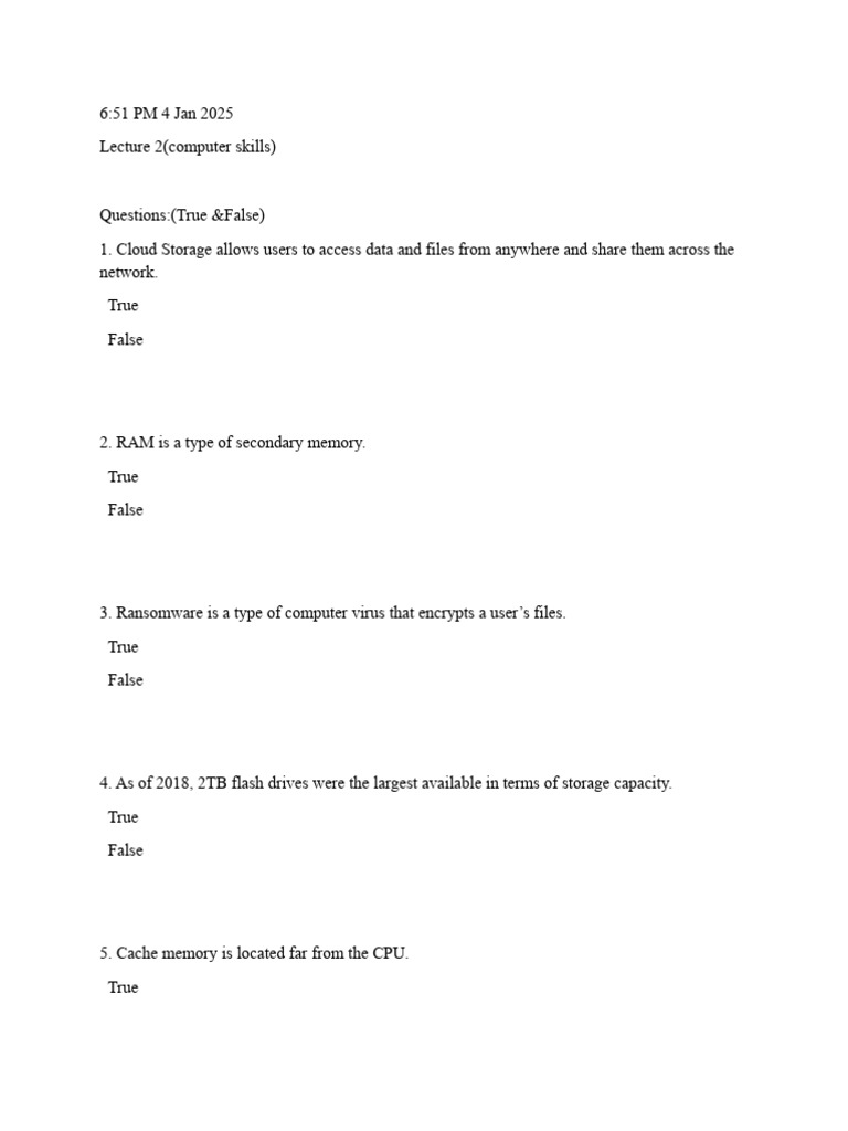k(lec2)comp.skills | PDF | Computer Data Storage | Usb Flash Drive