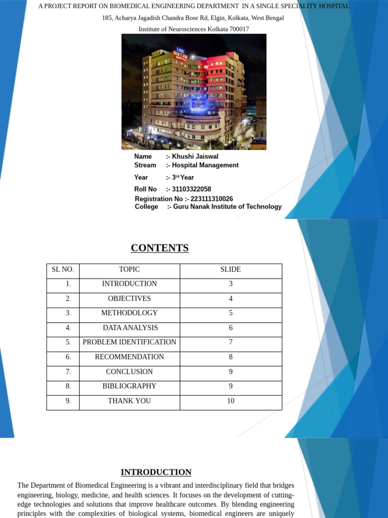Khushi Jaiswal Project Report Ppt | PDF | Biomedical Engineering ...