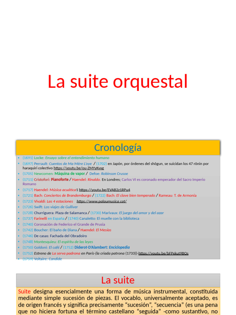 4 - La Suite Orquestal | PDF | Suite (Música) | Orchestral Suites (Bach)
