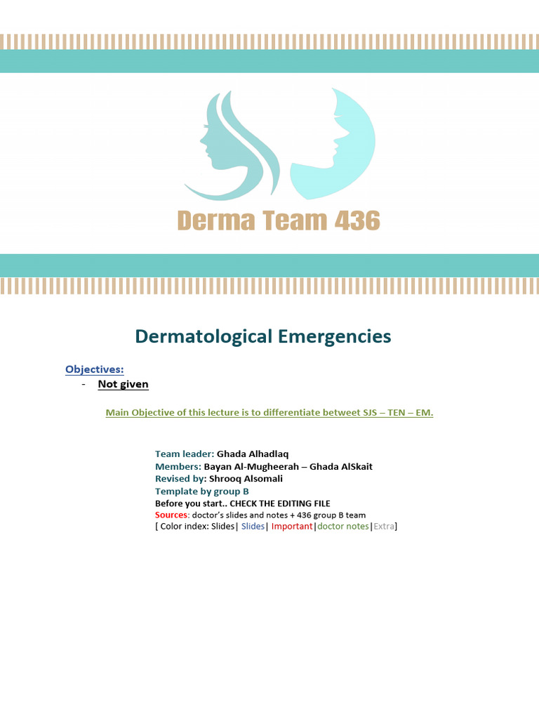 11-Dermatological Emergencies | PDF | Dermatology | Immunology
