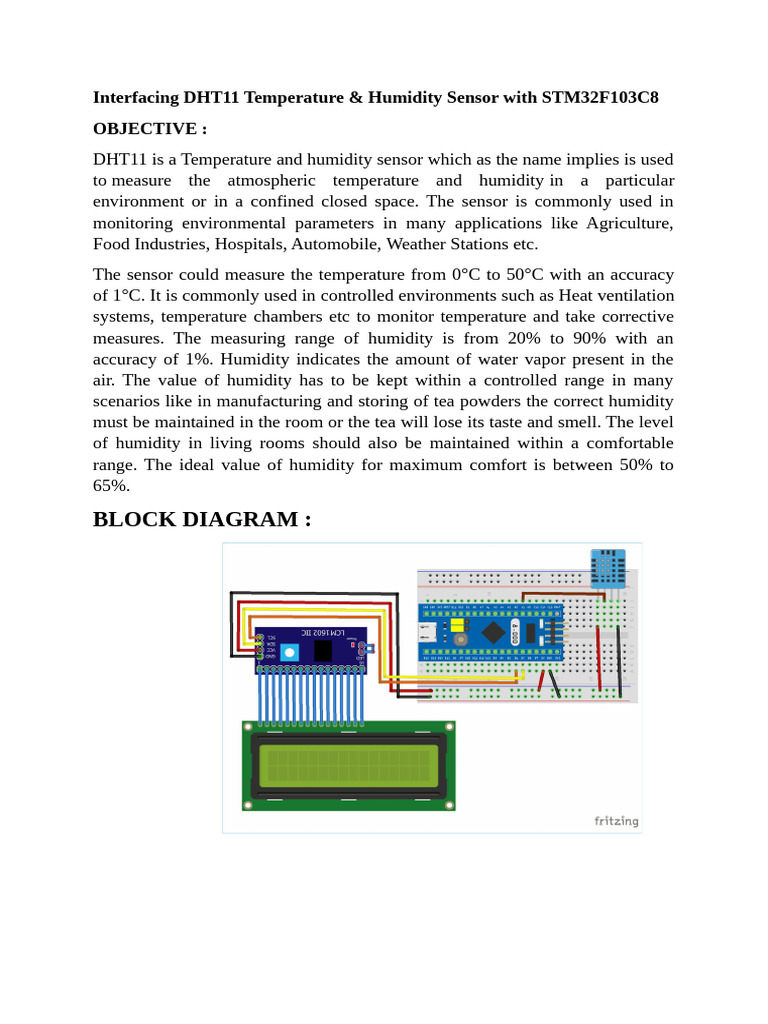 Interfacing DHT11 Temperature | PDF