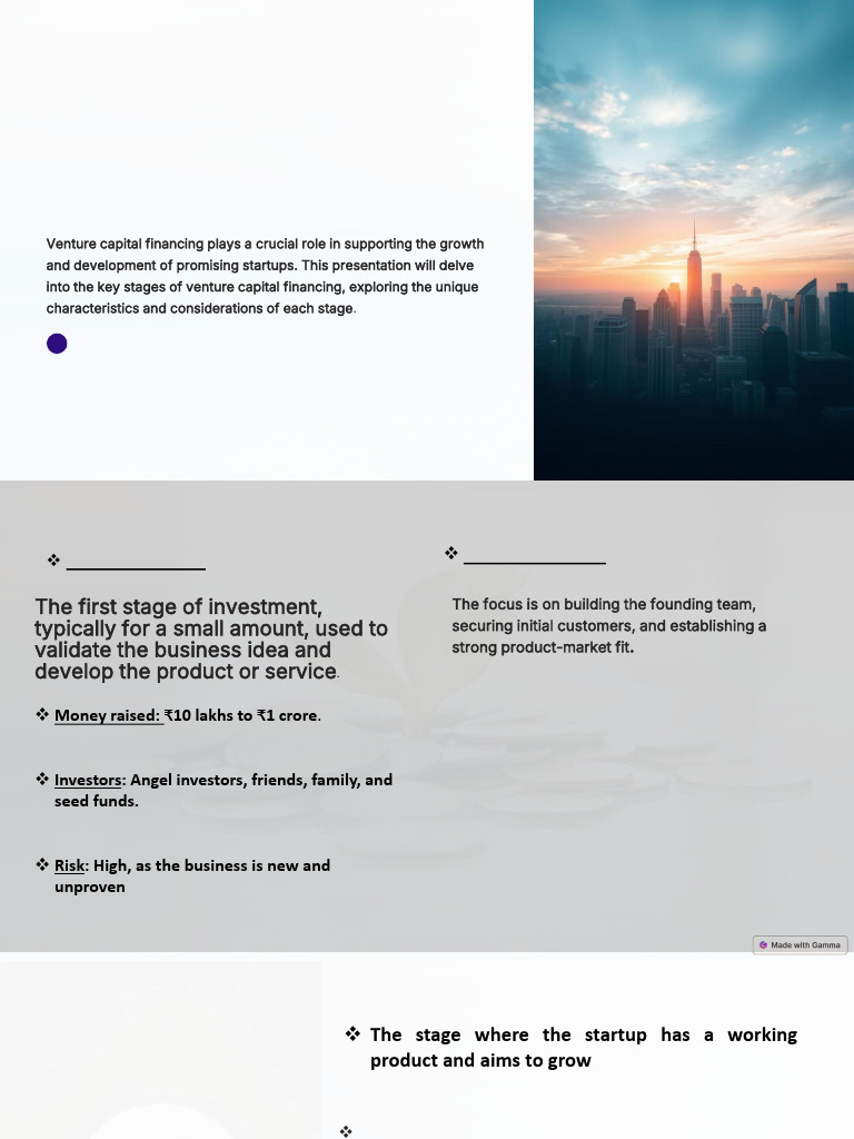 Stages of Venture Capital Financing | PDF | Corporate Finance | Venture ...