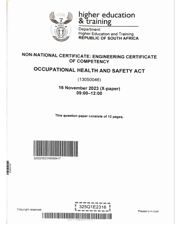 Nov 2023 OHS Act | PDF