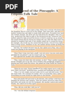The Legend of the Pineapple: A Folktale | PDF