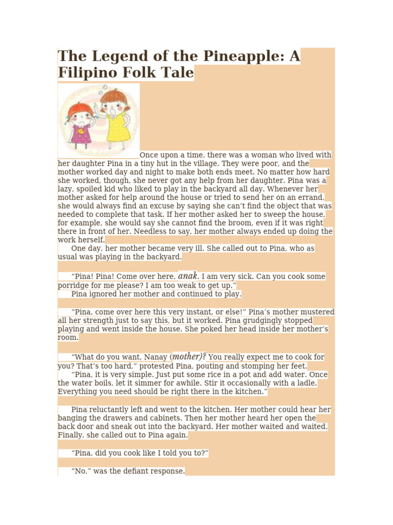 The Legend of the Pineapple | PDF