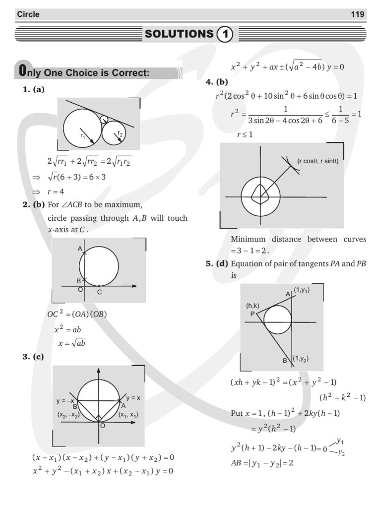 Circles VG Solutions | PDF | Circle | Mathematics