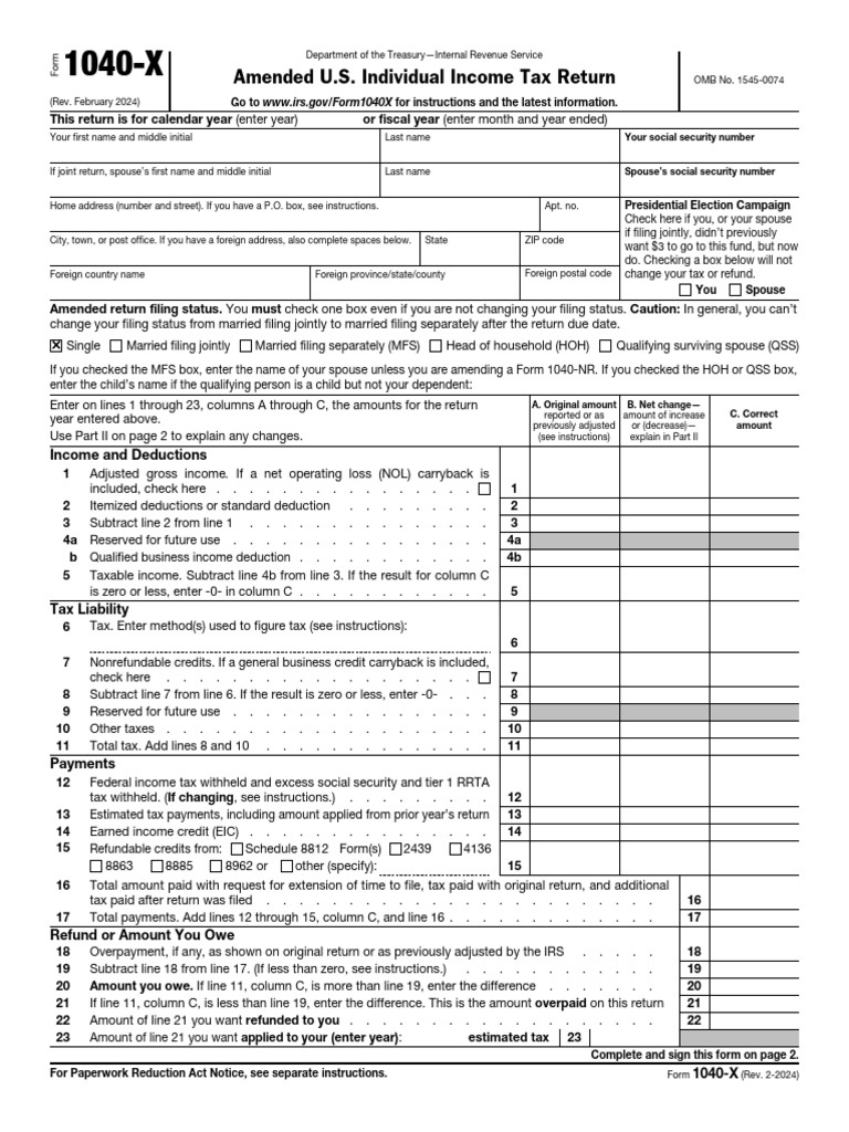 2023 TaxReturn | PDF | Tax Refund | Irs Tax Forms