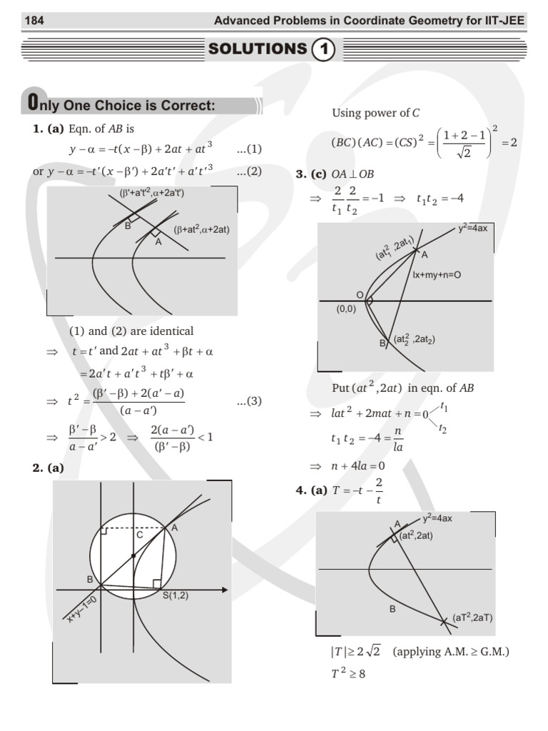 Parabola VG Solutions | PDF | Euclidean Geometry | Classical Geometry