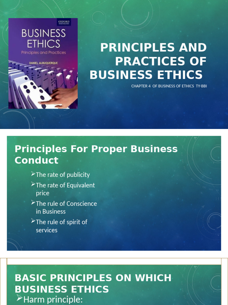 Business Ethics Principles & Practices | PDF | Business Ethics | Employment