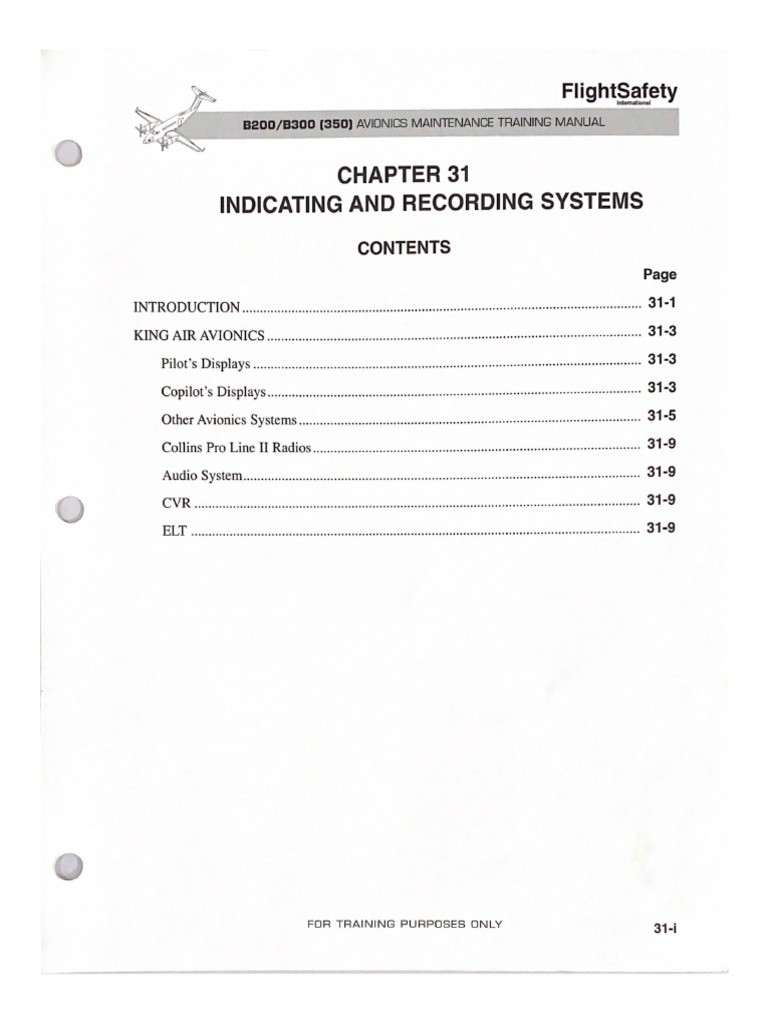 FlightSafety ATA 31 | PDF