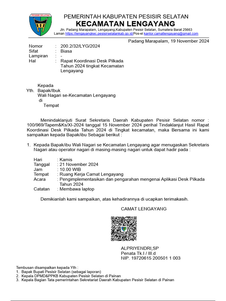 Undangan - Desk Pilkada 2024-Sekretaris Nagari Atau Operator Nagari ...