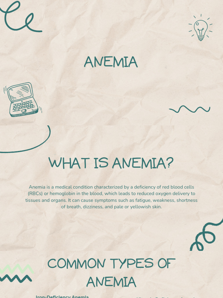 Cream and Blue Cute Simple Project Presentation | PDF | Anemia | Medicine