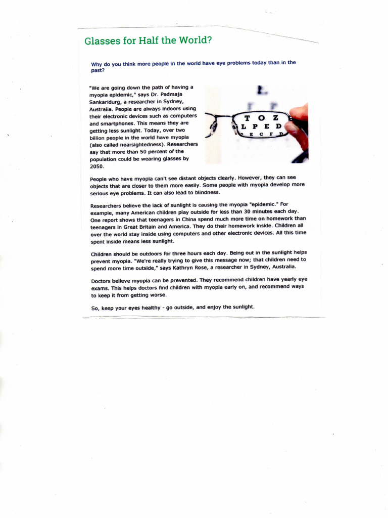 Article On Glasses | PDF