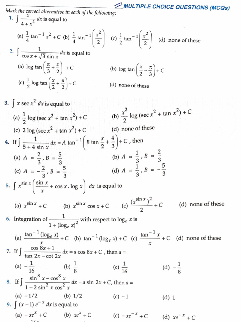 Indefinite Integrals DPP (1-35 Questions) | PDF | Adenoviridae | Organisms