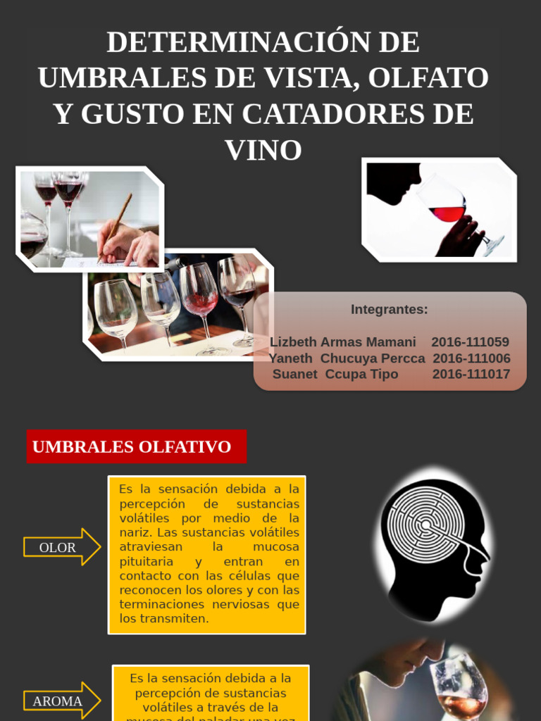 Umbrales de Vino ENOLOGIA | PDF | Gusto