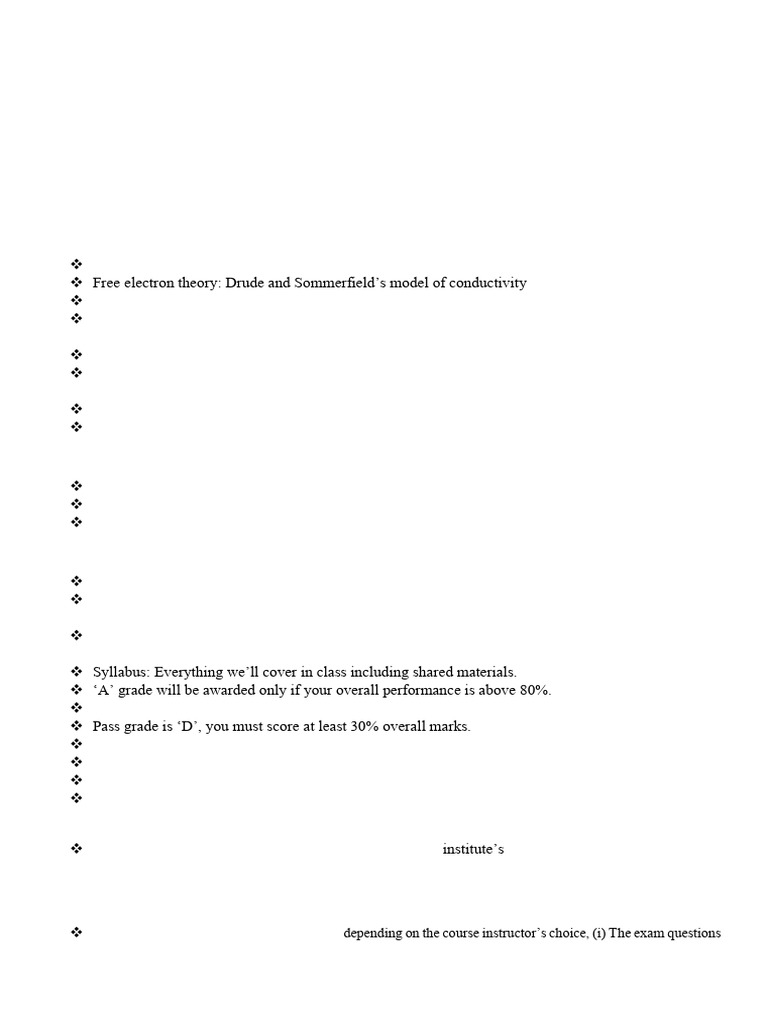 Course Plan_PYL-125 | PDF | Solid State Physics | Phonon