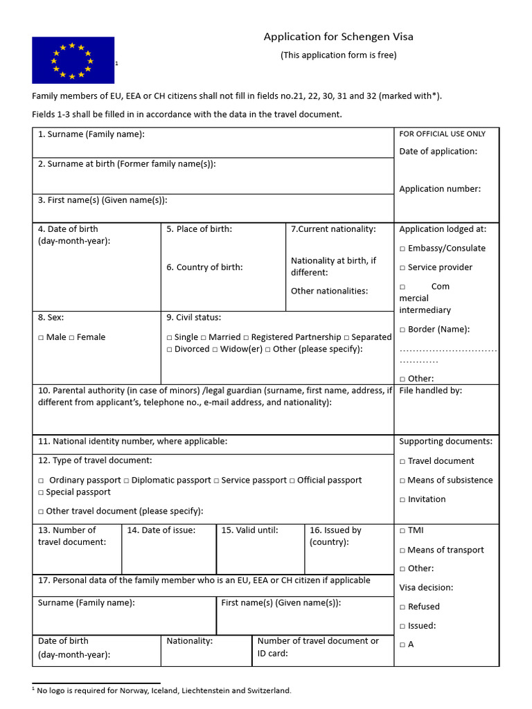 Application Schengen Visa | PDF | Travel Visa | Government And Personhood