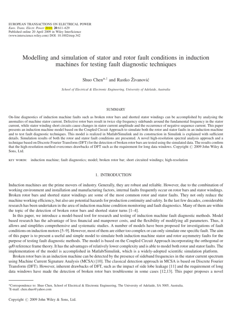 Modelling And Simulation Of Stator And Rotor Fault Conditions In Induction Machines For Testing