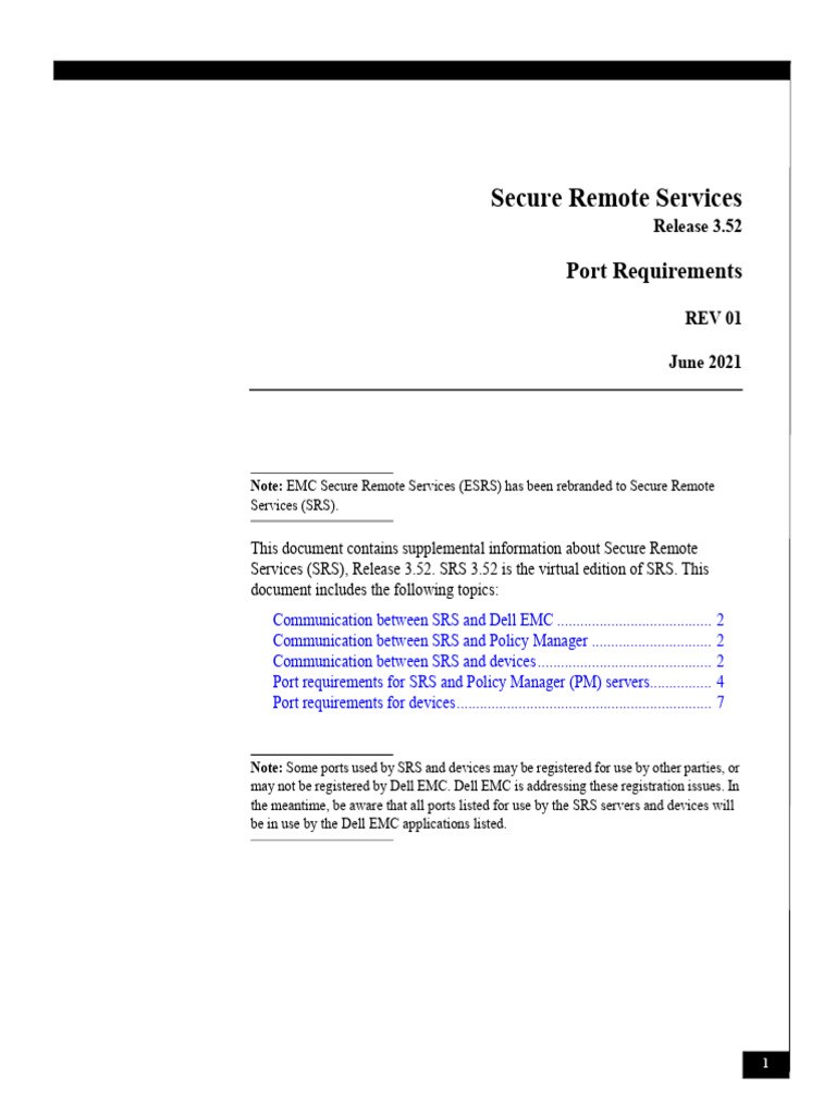 SRS 3.52 Ports Requirements1 | PDF | Port (Computer Networking) | File ...
