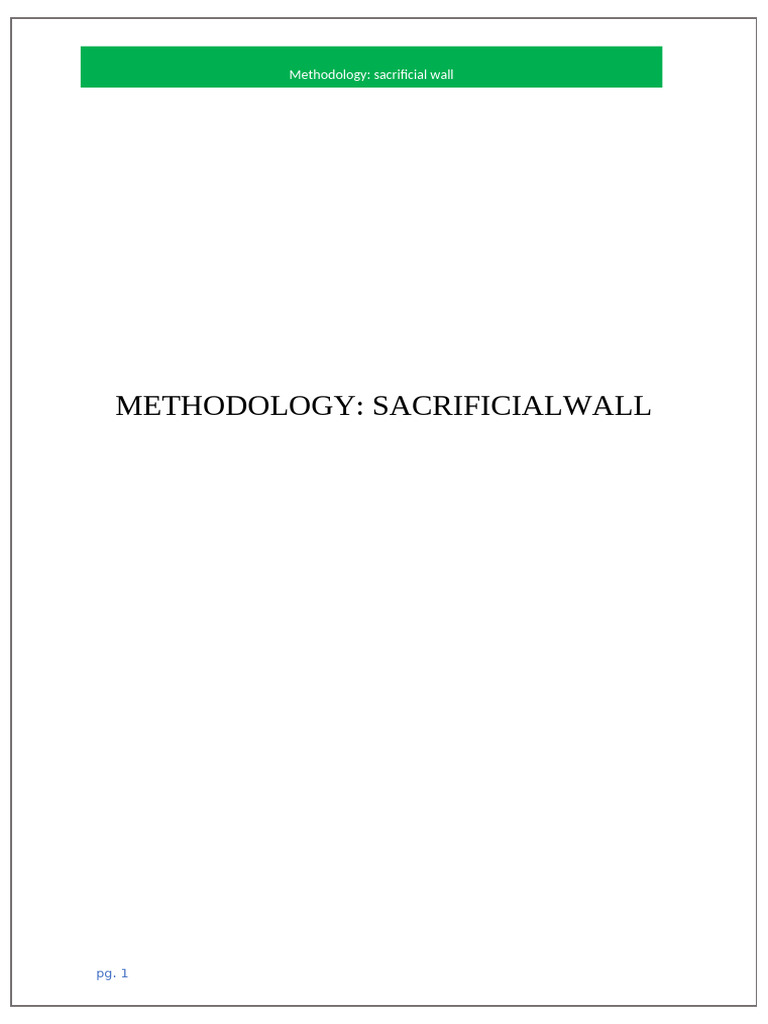 Sacrificial Wall Construction Methodology | PDF