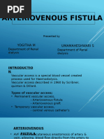 AV Fistula Physical Examination Guide | PDF | Vein | Nephrology