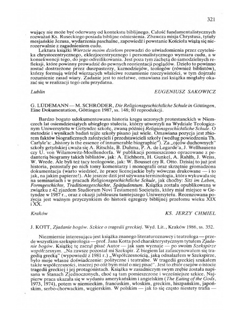 Jan Kott, Zjadanie bogów. Szkice o tragedii greckiej | PDF