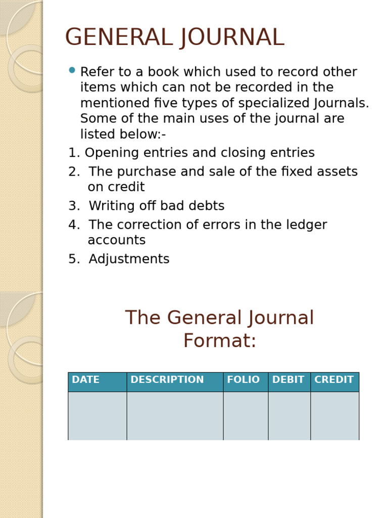 General Journal and Trial Balance - Topc 5 | PDF | Debits And Credits ...