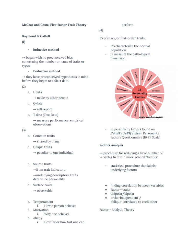 PSYTHEO McCrae and Costa | PDF | Psychology | Cognition
