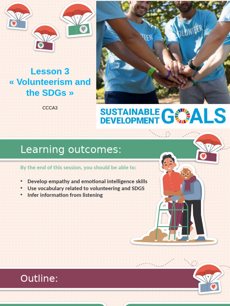 Lesson 3 - Volunteerism and The SDGs | PDF | Non Governmental Organization | Volunteering