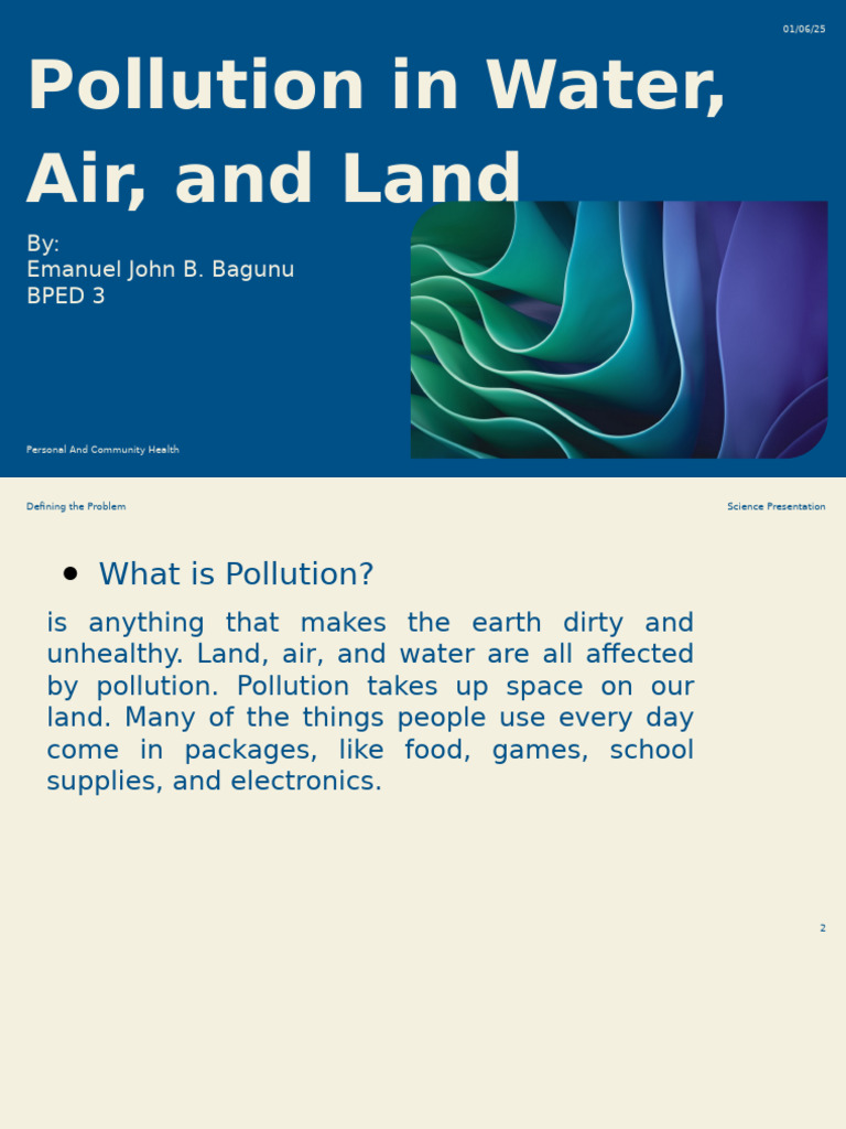 Understanding Water, Air, and Land Pollution | PDF | Pollution | Water ...