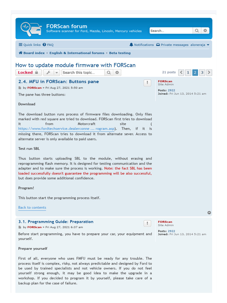 How To Update Module Firmware With FORScan - Page 2 | PDF | Power ...