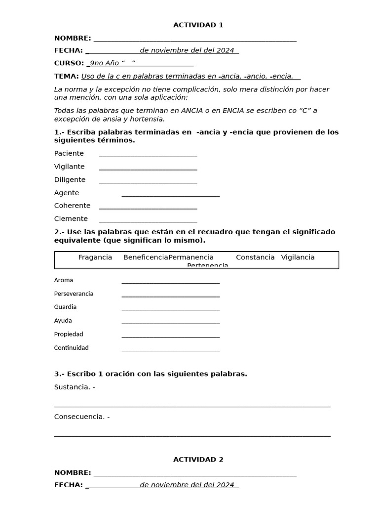 Ancio - Ancia - Hay - Ahi - Ay | PDF | Fonética