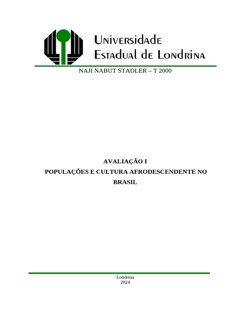 Cultura Afrodescendente no Brasil: História e Identidade | PDF