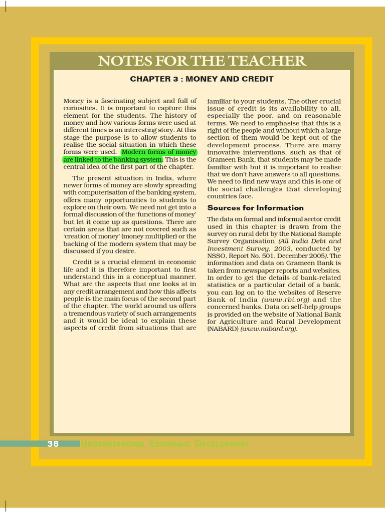 Class10_Economics_Unit03_NCERT_TextBook_EnglishEdition | PDF | Loans | Debt