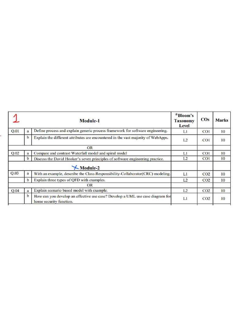 SE Mod1 Questions | PDF