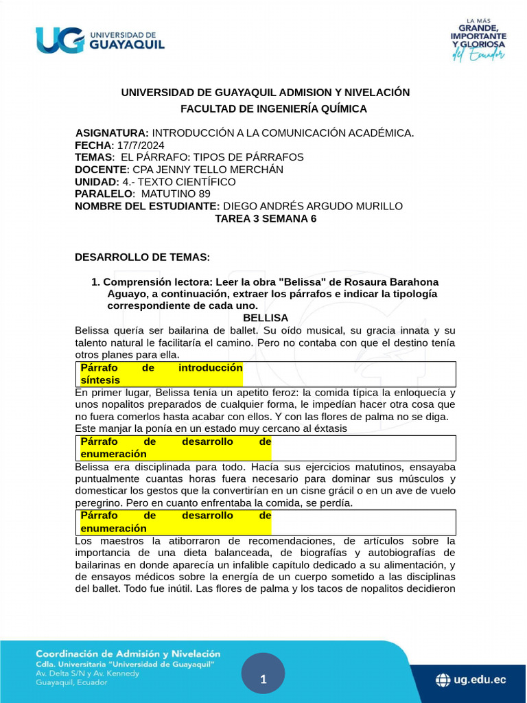 Tarea U4 Clase - 3 S6 | PDF