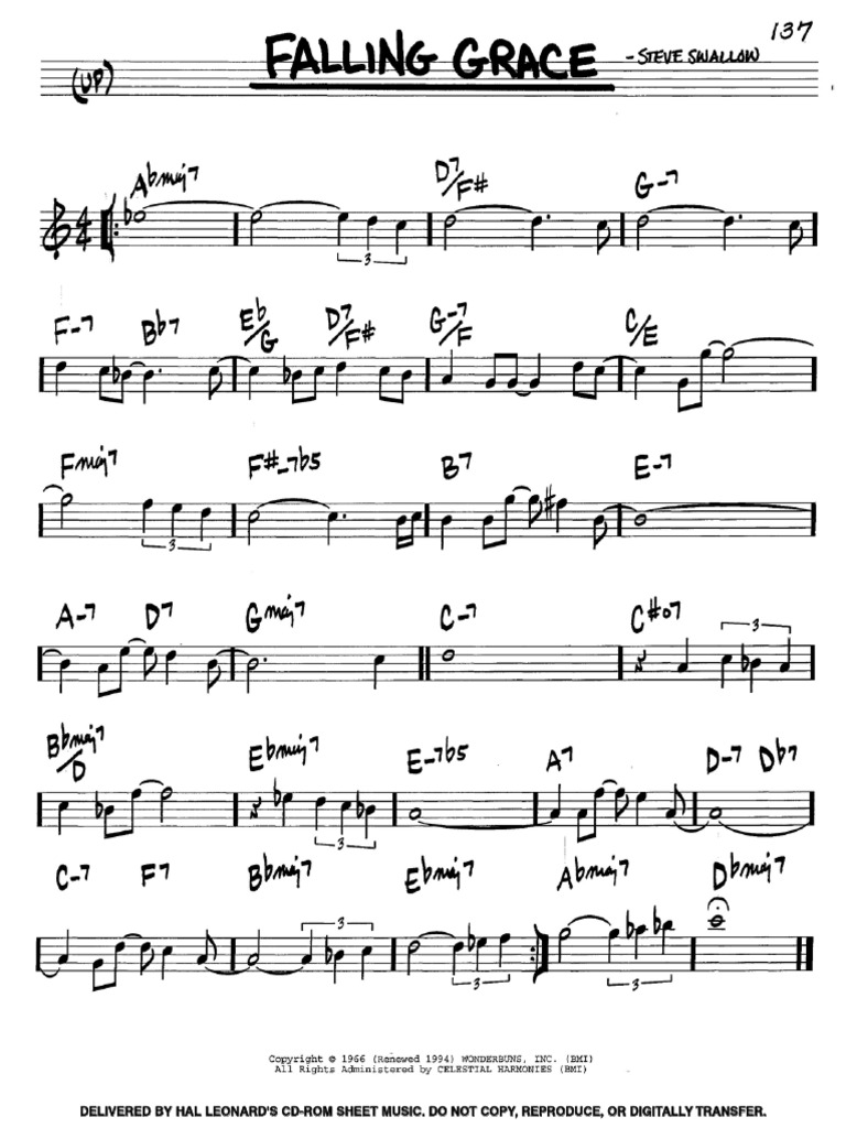 Falling Grace Lead Sheet PDF | PDF