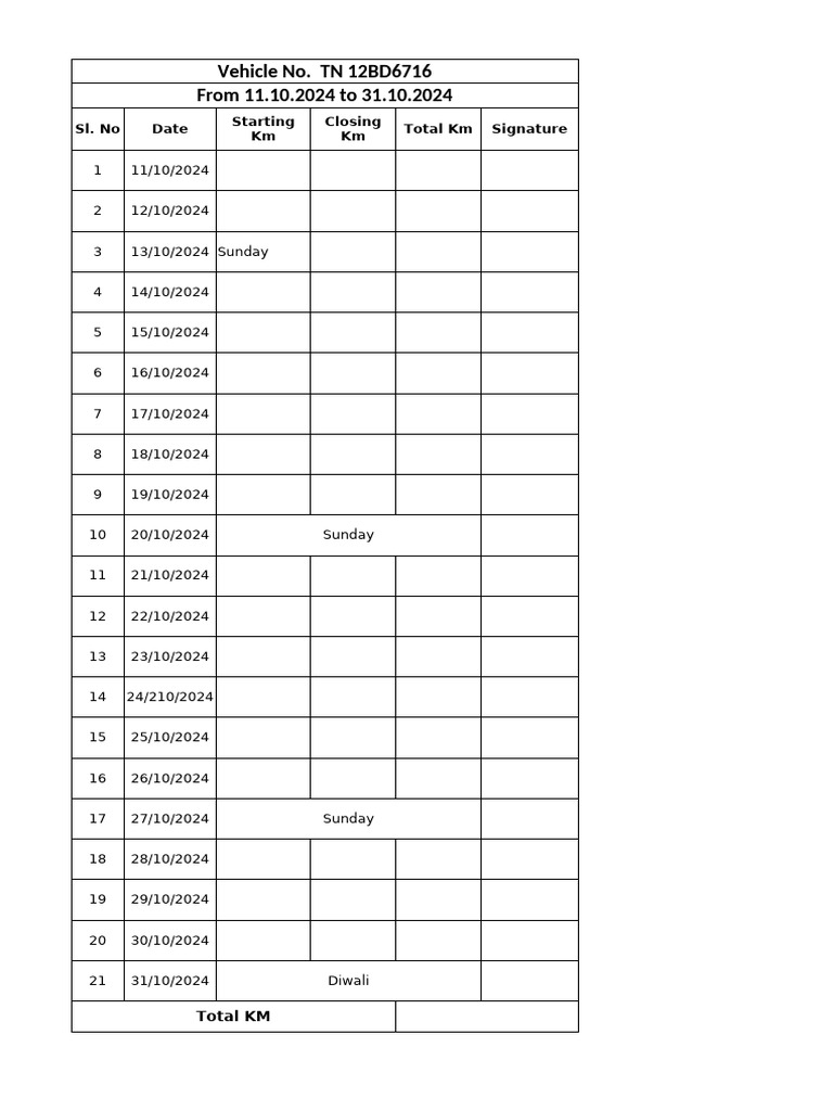 Jayakumar Site Engineer - Log Sheet | PDF