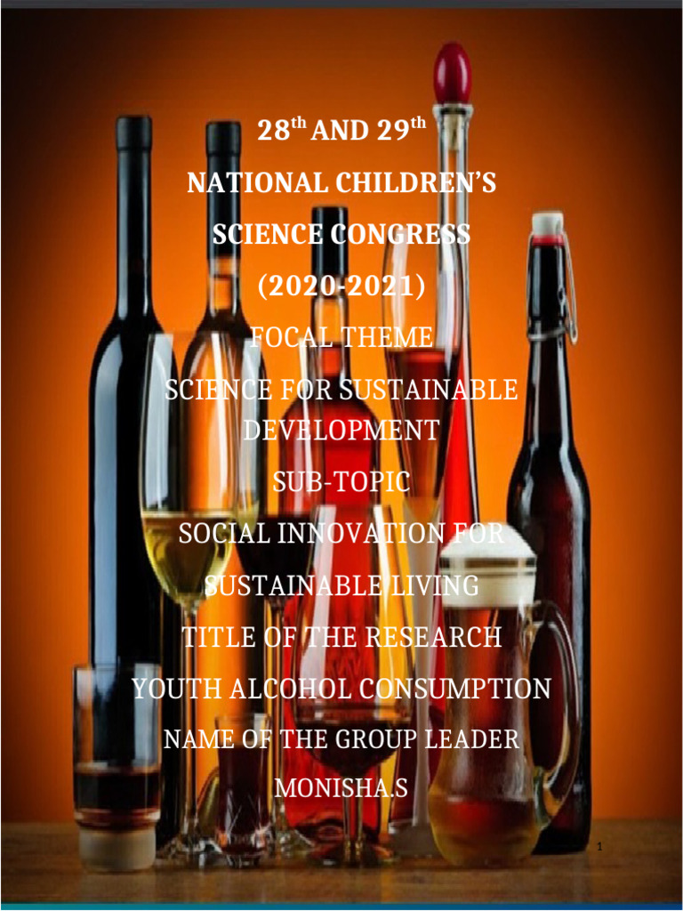 Youth Alcohol Consumption Monisha Final | PDF | Adolescence | Alcoholism