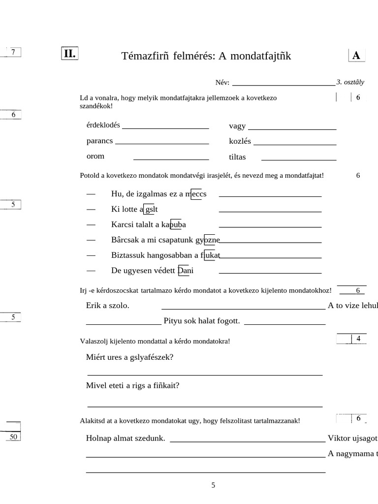 Apaczai Nyelvtan Felmer 3 Osztaly PDF | PDF
