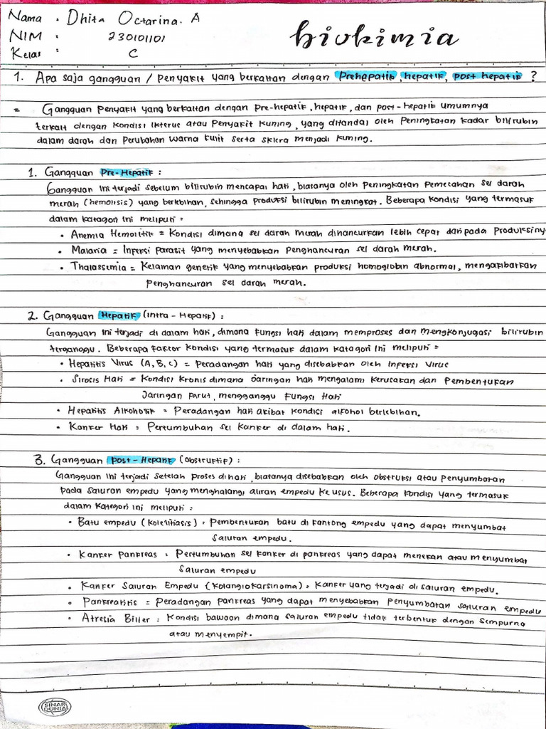 biokimia Dhita Octarina. A | PDF