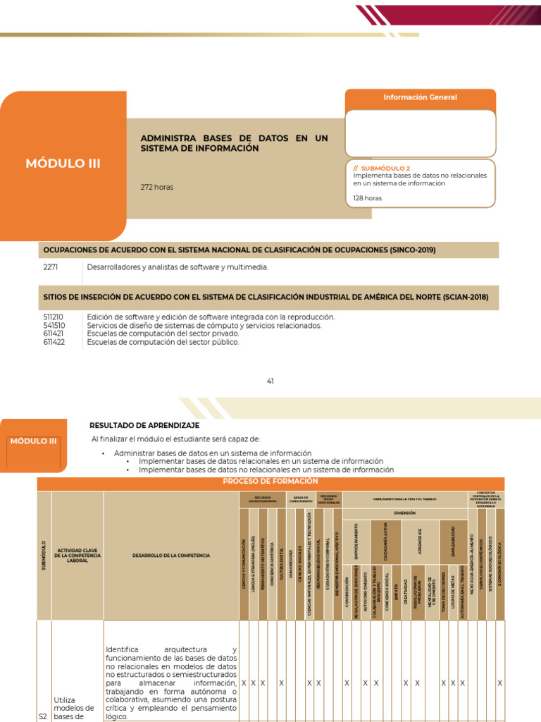 Modulo III Submodulo Ibdnr | PDF | Bases de datos | Las emociones