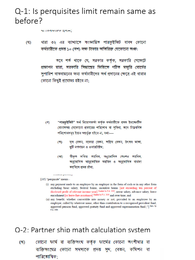 Presentation On Q&A Session On 30 Sep 2023 by Masum Gazi ACA | PDF ...