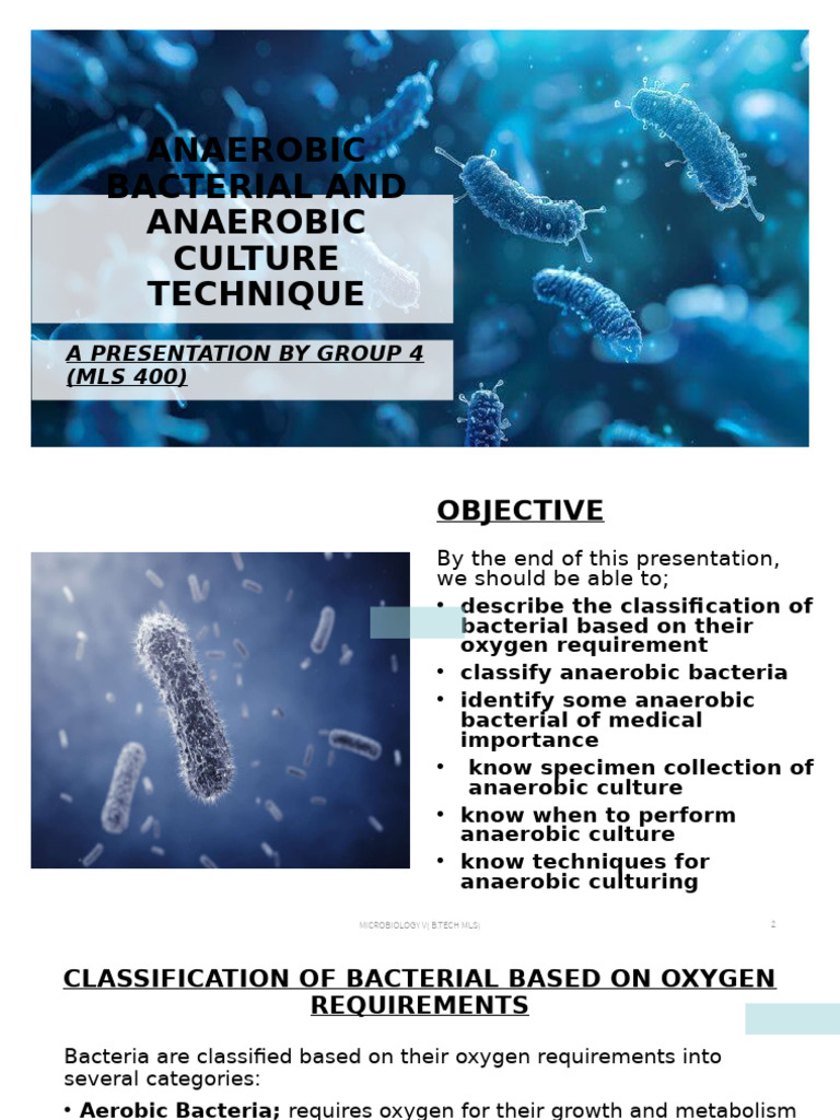 Anaerobic Bacterial and Anaerobic Culture Technique | PDF | Bacteria ...
