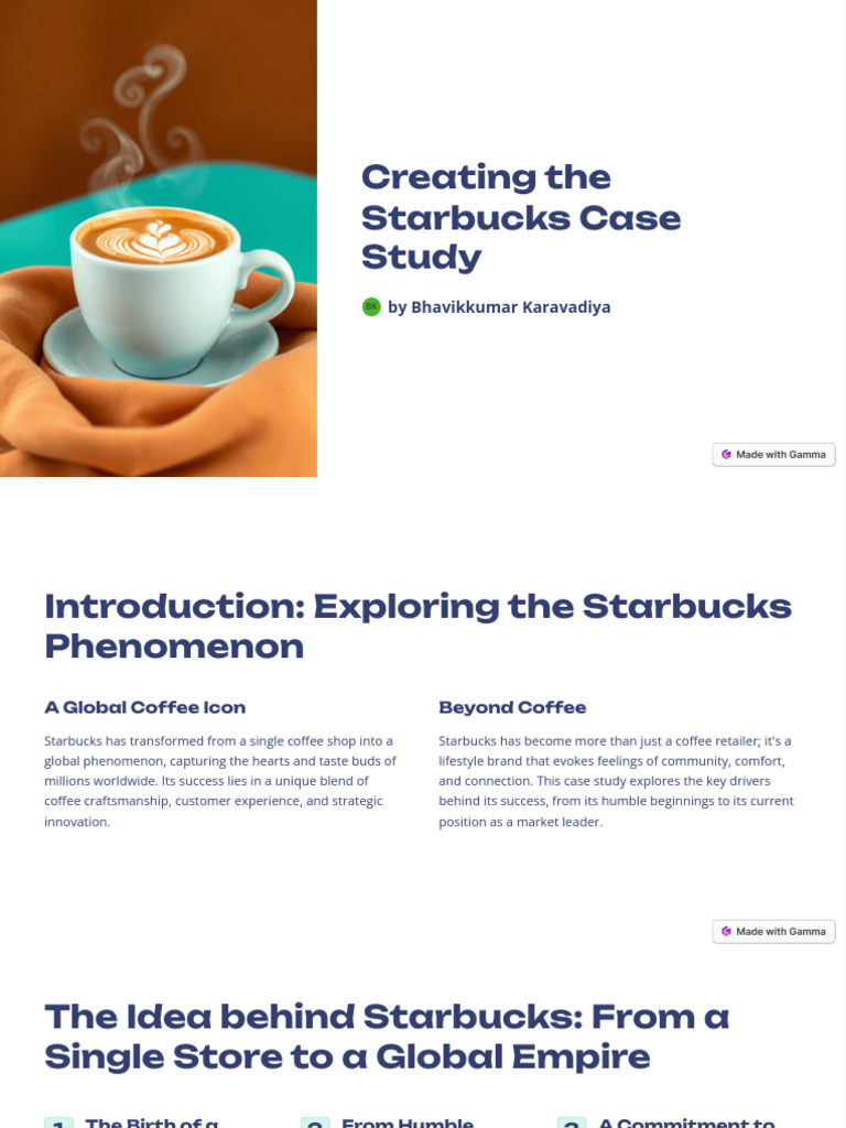 Creating The Starbucks Case Study | PDF | Starbucks | Brand