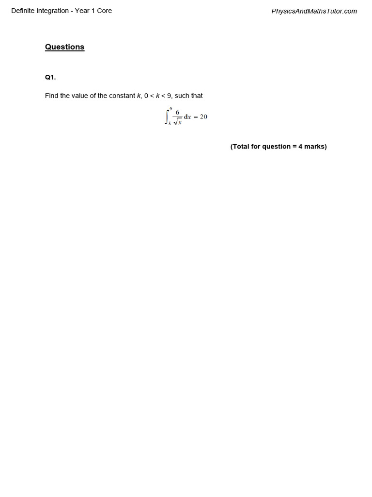 Definite Integration Pdf Mathematical Analysis