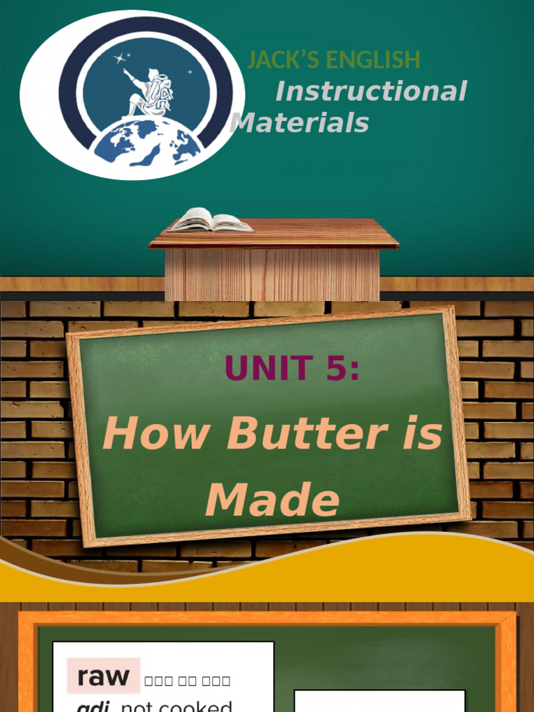 Brick Reading 240-1 Unit 5 (Proofread) | PDF | Butter | Milk